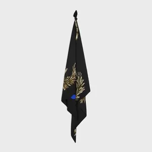 Celine Silk Twill Square Scarf With Graphic Detailing