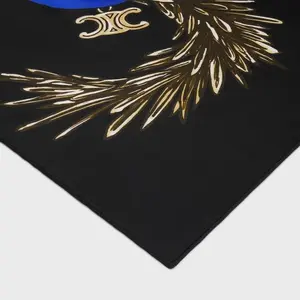 Celine Silk Twill Square Scarf With Graphic Detailing