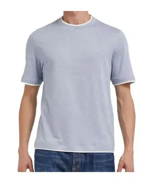 Brunello Cucinelli Layered Effect Crewneck T-shirt - Gray