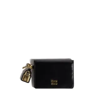 Miu Miu Leather Card Holder - Black