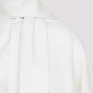 Celine Cropped Silk Twill Lavalliere Shirt