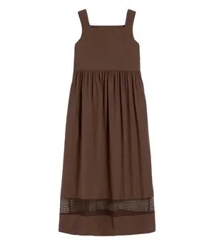 Max Mara Lace Trimmed Ankle-length Dress - Chocolate