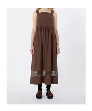 Max Mara Lace Trimmed Ankle-length Dress - Chocolate