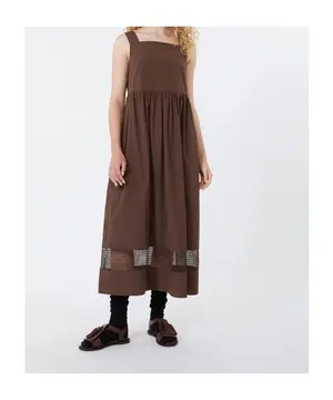 Max Mara Lace Trimmed Ankle-length Dress - Chocolate