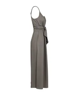 Emporio Armani Belted Maxi Dress - Gray