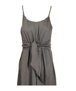 Emporio Armani Belted Maxi Dress - Gray