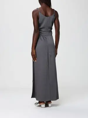 Emporio Armani Belted Maxi Dress - Gray