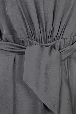 Emporio Armani Belted Maxi Dress - Gray