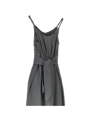 Emporio Armani Belted Maxi Dress - Gray