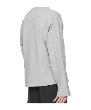 ENTIRE STUDIOS Crewneck Cotton Sweatshirt - Gray