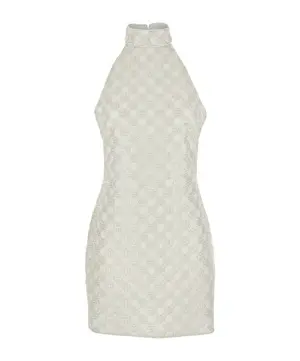 ROTATE BY BIRGER CHRISTENSEN Sequinned Sleeveless Halterneck Dress