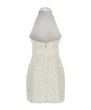 ROTATE BY BIRGER CHRISTENSEN Sequinned Sleeveless Halterneck Dress
