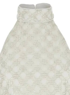 ROTATE BY BIRGER CHRISTENSEN Sequinned Sleeveless Halterneck Dress