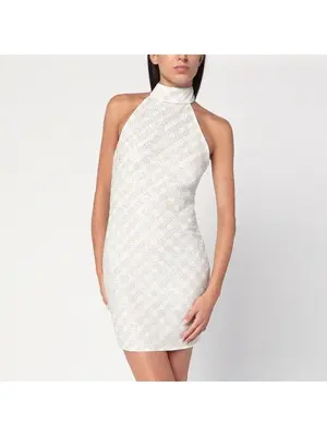 ROTATE BY BIRGER CHRISTENSEN Sequinned Sleeveless Halterneck Dress
