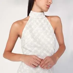 ROTATE BY BIRGER CHRISTENSEN Sequinned Sleeveless Halterneck Dress