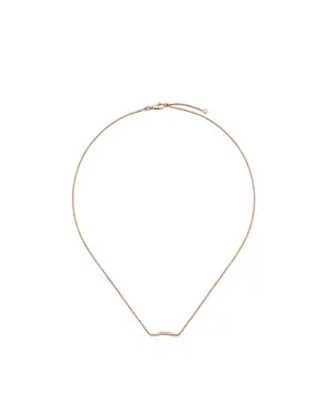 Gucci Link To Love Rose Gold Bar Pendant Necklace - Yellow
