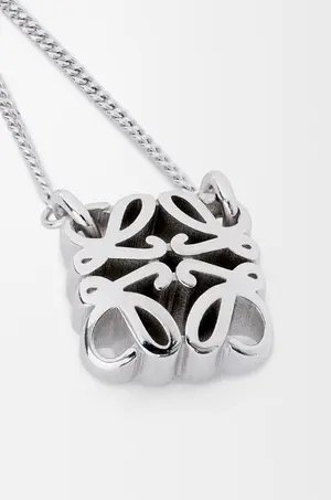 Loewe Anagram Bombe Double Chain Necklace - Silver