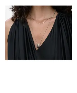 Loewe Anagram Bombe Double Chain Necklace - Silver