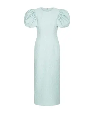 ROTATE BY BIRGER CHRISTENSEN Puff Sleeve Embossed Dress