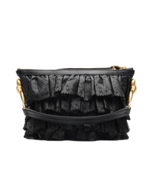 Burberry Mini Ruffle Bag - Black