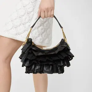 Burberry Mini Ruffle Bag - Black