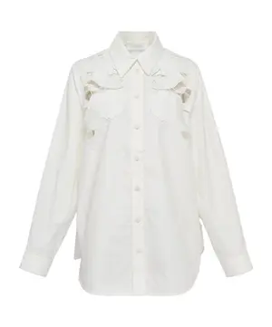 Zimmermann Floral Cut-out Shirt - Ivory