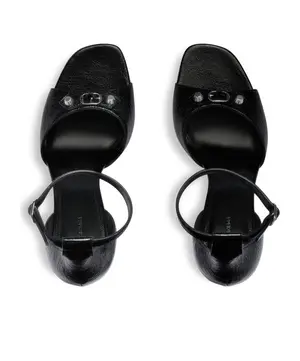 Balenciaga City Uptown Heeled Sandals - Black