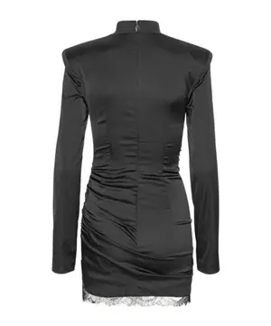 ROTATE BY BIRGER CHRISTENSEN Capsule Ruched Dress With Lace Trim