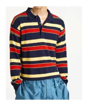 J.W.ANDERSON Jw Anderson Knitted Striped Rugby Polo Top