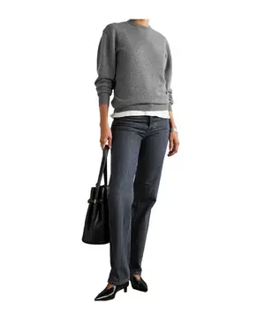 TOTEME Ribbed-cuff Cashmere Sweater - Gray