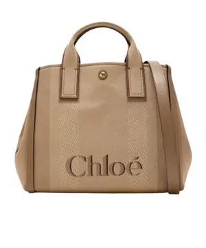 Chloé Carry Logo Detailed Tote Bag - Brown