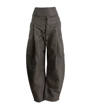 J.W.ANDERSON High-waisted Wide-leg Pleated Trousers - Black