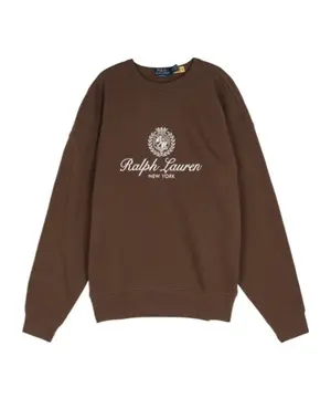 Polo Ralph Lauren Crewneck Sweatshirt With Embroidered Logo - Brown