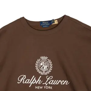 Polo Ralph Lauren Crewneck Sweatshirt With Embroidered Logo - Brown