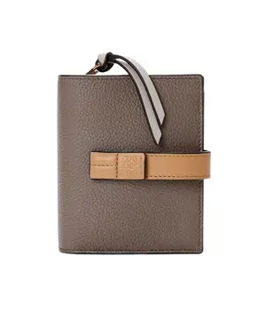 Loewe Logo Wallet - Taupe/gold