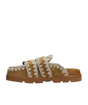 Mou Two Buckled Slip-on Sandals - Brown