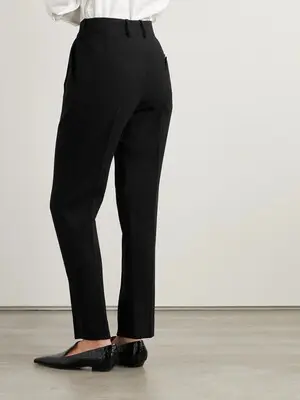 BLAZÉ MILANO High-waisted Pleated Wool Trousers