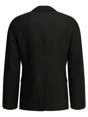 Comme Des Garçons Zip-up Notched Lapel Jacket