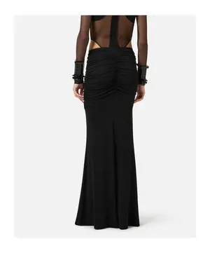 Elisabetta Franchi Crêpe Jersey Skirt - Black