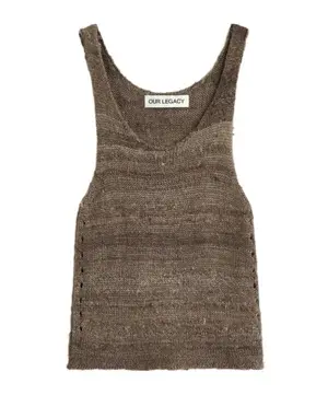 Our Legacy U-neck Ribbed Knit Tank Top - No