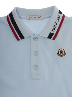 Moncler Striped Collar Polo Shirt And Short Set