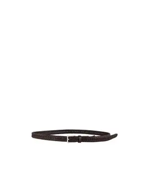 TOM FORD Braided Leather Belt - Black
