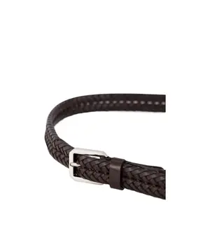 TOM FORD Braided Leather Belt - Black