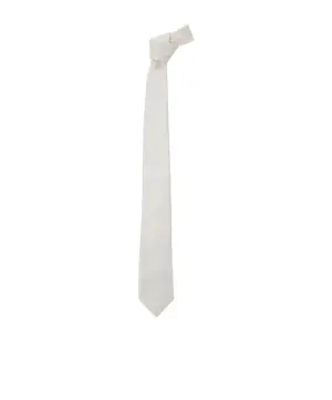 Giorgio Armani Logo Jacquard Neck Tie - White