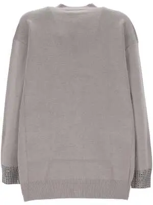 Retrofete Embellished Knit Cardigan - Gray
