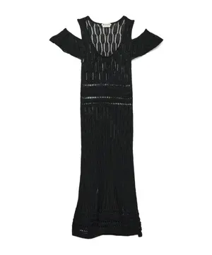 J.W.ANDERSON Jw Anderson Open Knit Cutout Knitted Dress - Black