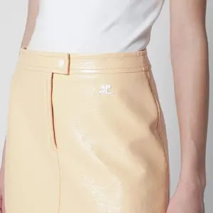 COURREGES Re-edition Vinyl Mini Skirt - Nude