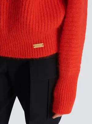 Balmain Mohair Knit Jumper With Collar Detail