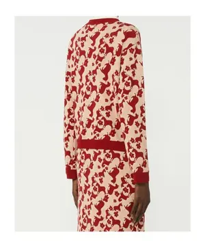 Max Mara Long Sleeve Jacquard Knit Sweater