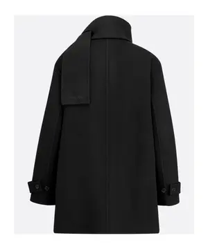 Dior Long-sleeved Coat With Scarf Collar